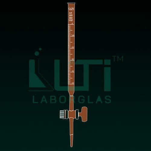 4310-AMBER GLASS CLASS AS BURETTE, GLASS STOPCOCK WITH INDIVIDUAL ...